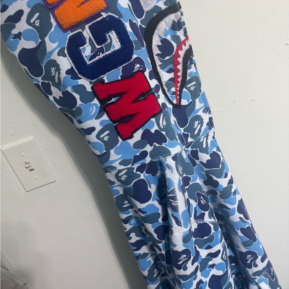 Sweaters | Blue Bape Hoodie | Poshmark